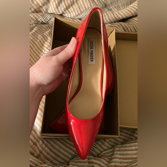 Steve Madden | Shoes | Steve Madden Luiza Red Patent Leather Stilettos ...